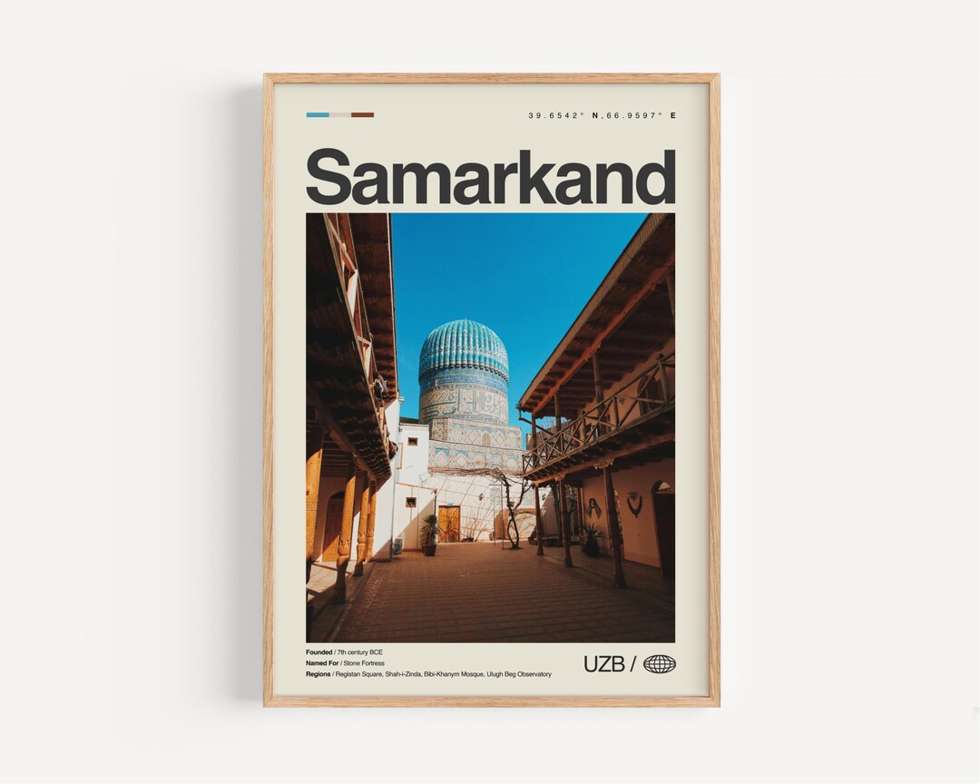 Samarkand Print Samarkand, Uzbekistan Wall Art, Samarkand Poster ...