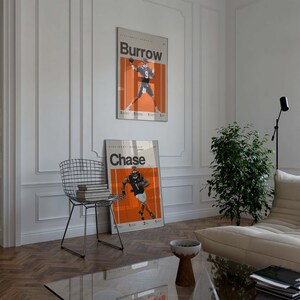 Joe Burrow and Ja'marr Chase Inspired Poster, Cincinnati Bengals Art ...
