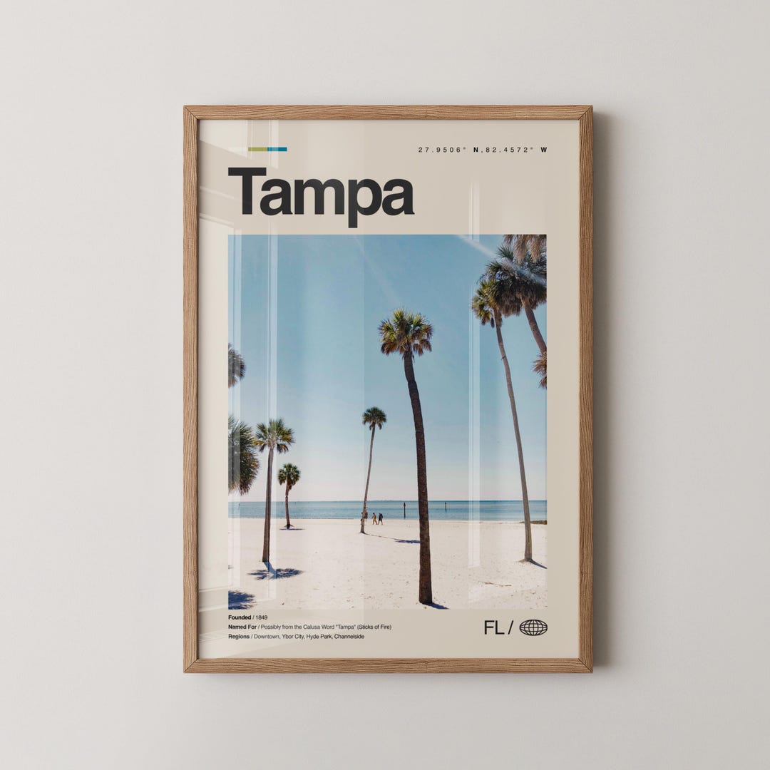 Tampa Print Florida, Tampa Wall Art, Tampa Poster, Tampa Photo ...