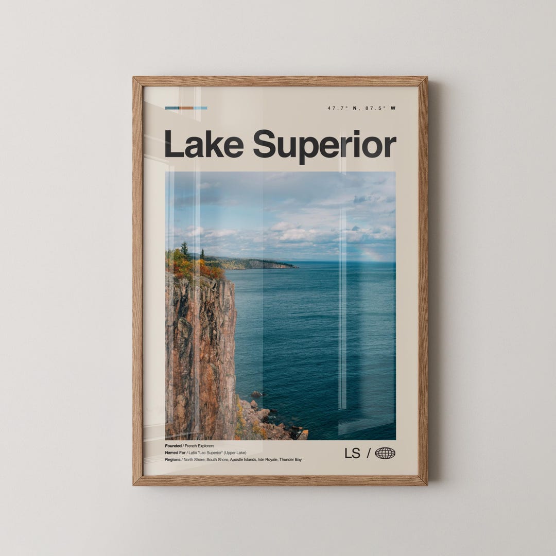 Lake Superior Print, Lake Superior Wall Art, Lake Superior Poster, Lake ...