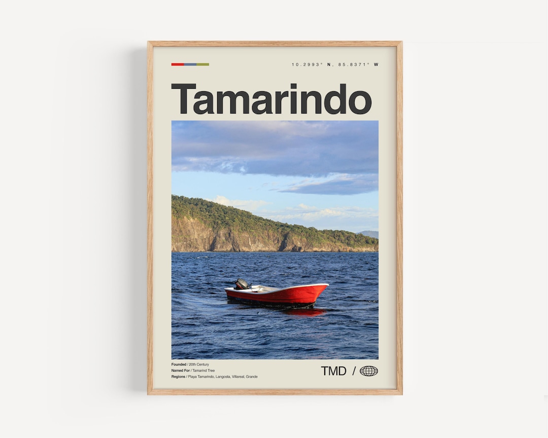 Tamarindo Print Black and White, Tamarindo Wall Art, Tamarindo Poster ...
