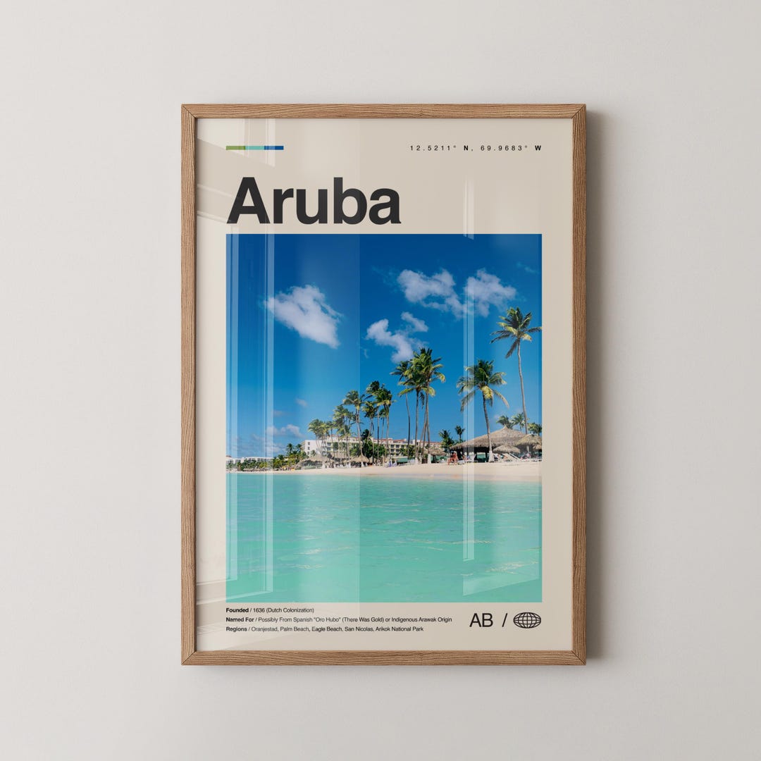 Aruba Print No 2, Aruba Wall Art, Aruba Poster, Aruba Photo, Aruba Wall ...