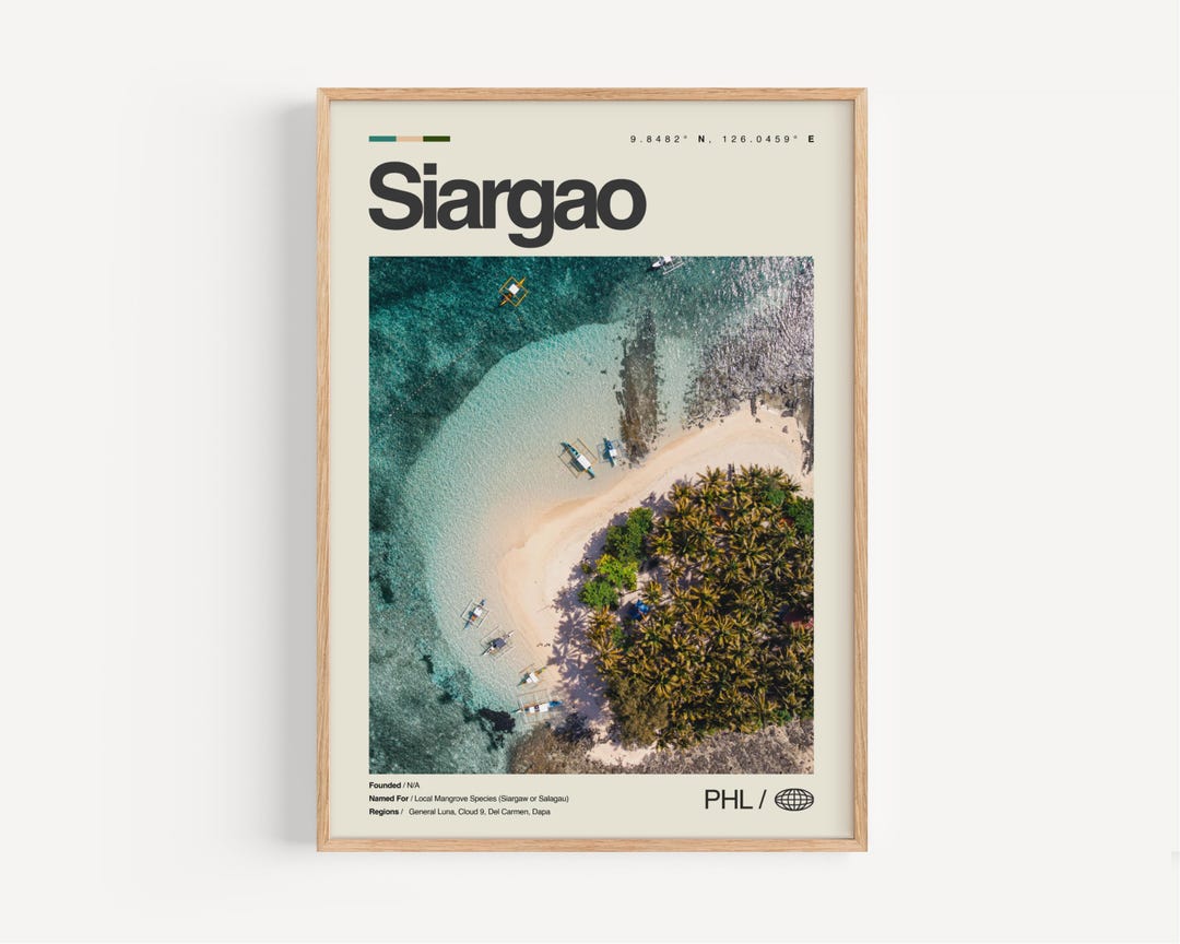 Siargao Print Philippines, Siargao Wall Art, Siargao Poster, Siargao ...