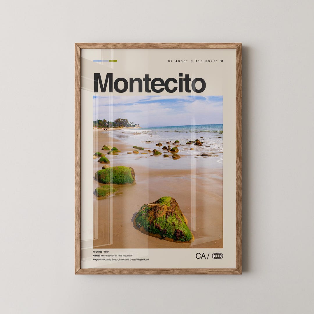 Montecito Print California, Montecito Wall Art, Montecito Poster ...