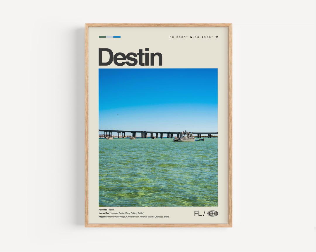 Destin Print Florida, Destin Wall Art, Destin Poster, Destin Photo ...
