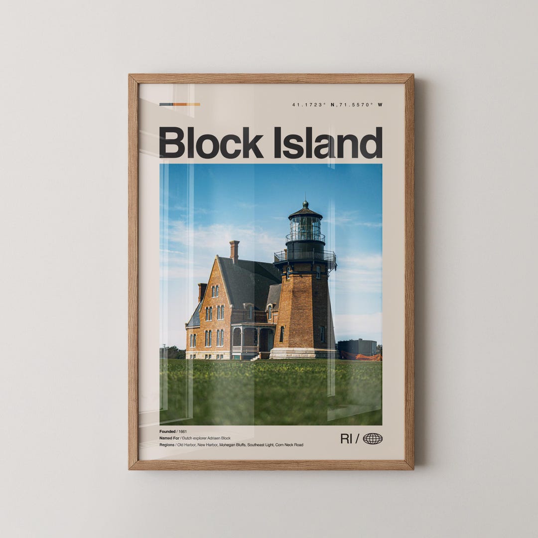 Block Island Print, Block Island Wall Art, Block Island Poster, Block ...