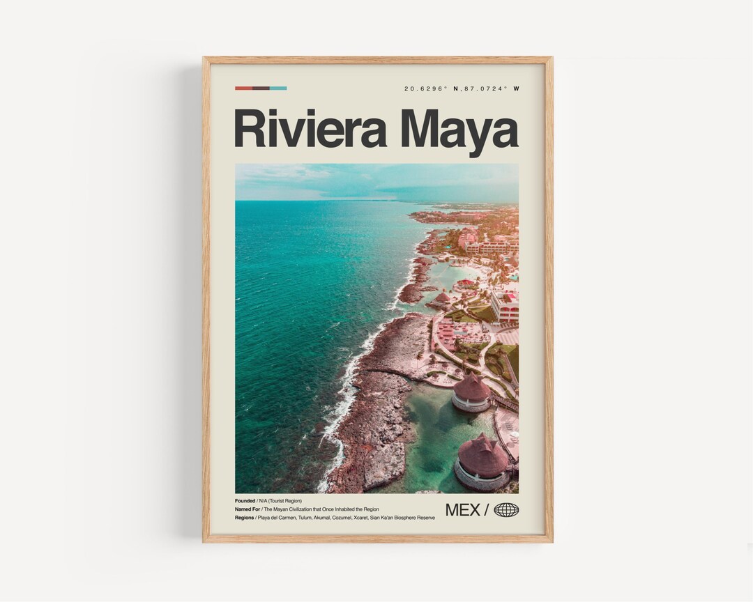 Riviera Maya Print Mexico, Riviera Maya Wall Art, Riviera Maya Poster ...