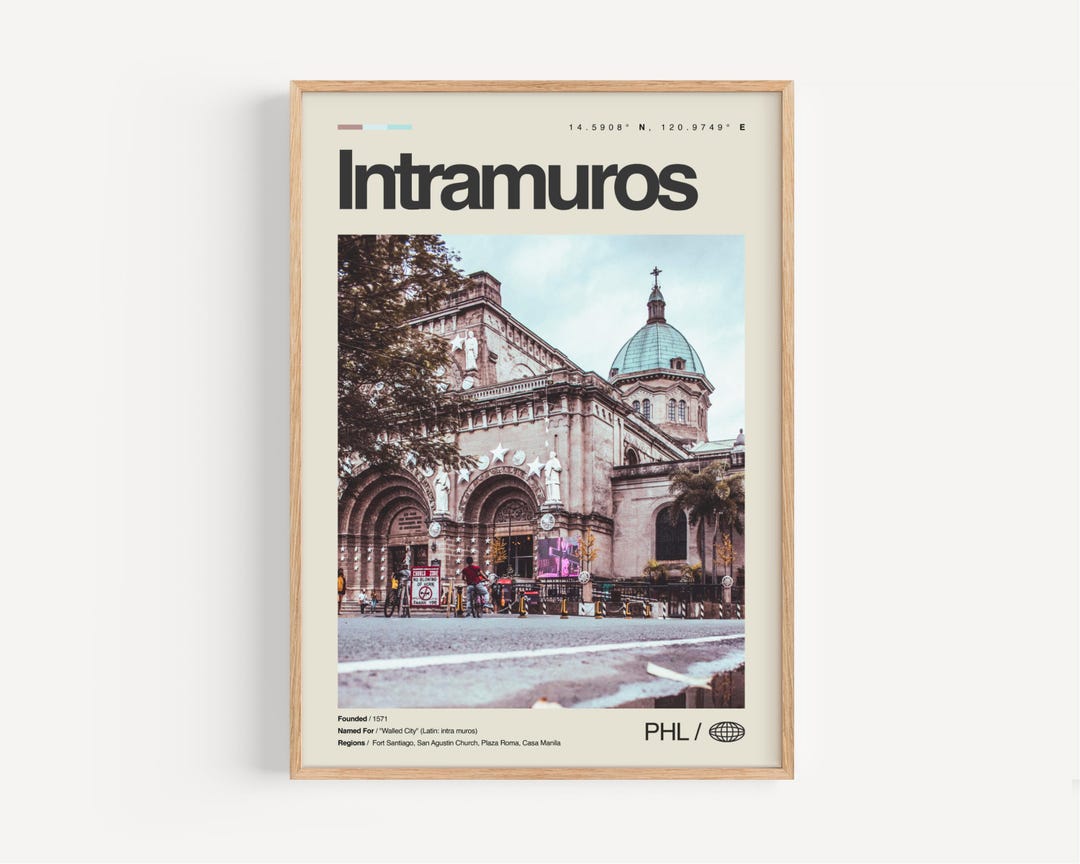 Intramuros Print Philippines, Intramuros Wall Art, Intramuros Poster ...