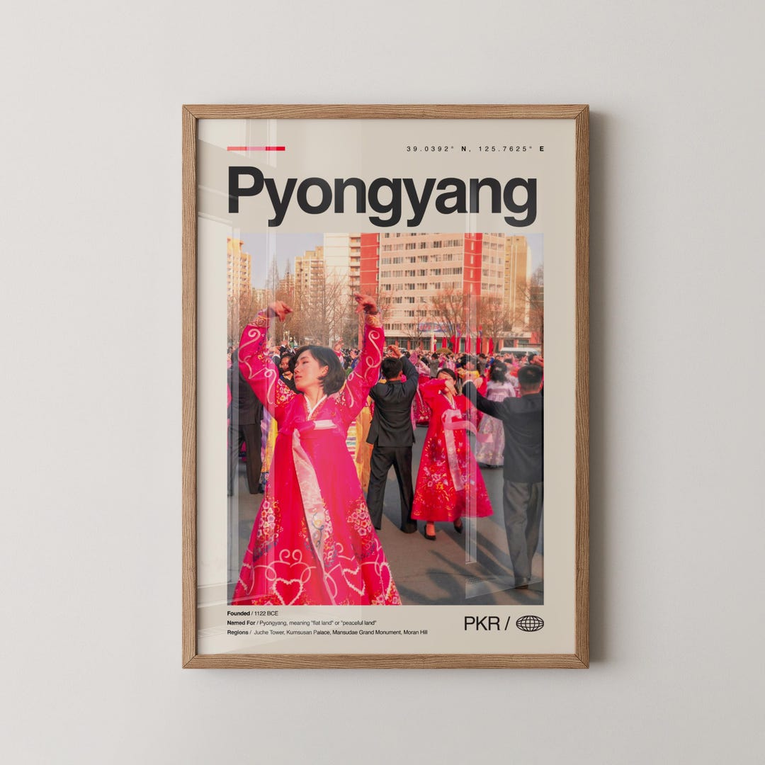 Pyongyang Print North Korea, Pyongyang Wall Art, Pyongyang Poster ...