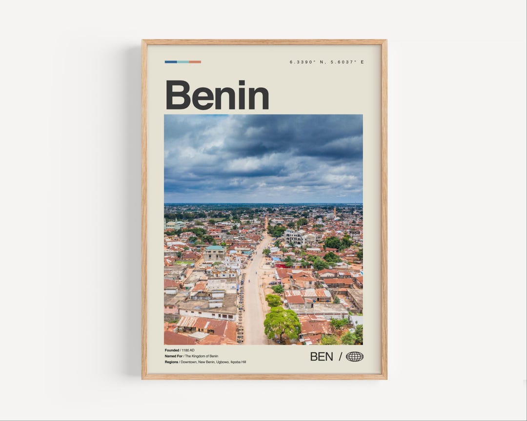 Benin Print Black and White, Benin Wall Art, Benin Poster, Benin Photo ...