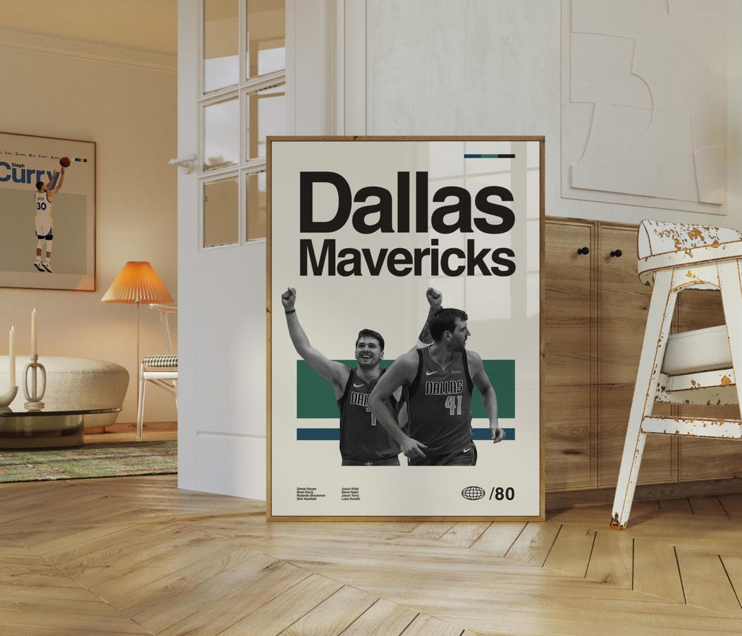 Luca Doncic Inspired Poster, Dallas Mavericks Art Print, Basketball ...