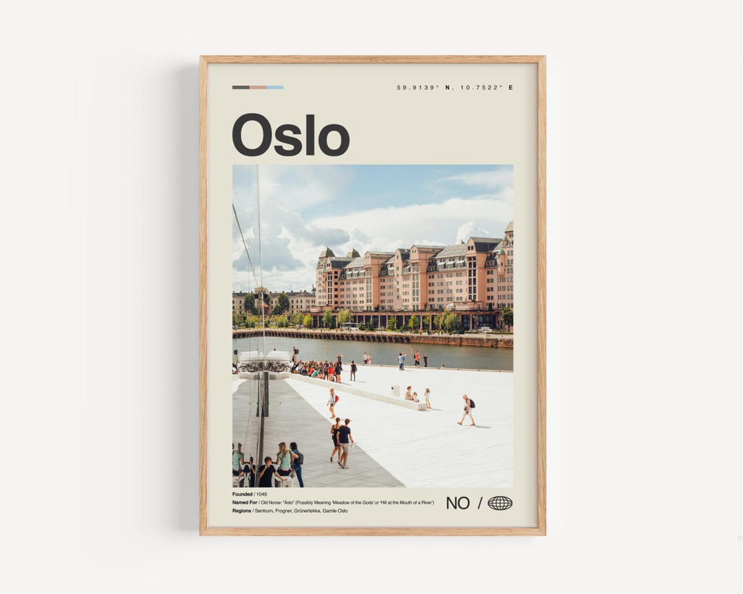 Oslo Print Black and White No 1, Oslo Wall Art, Oslo Poster, Oslo Photo ...