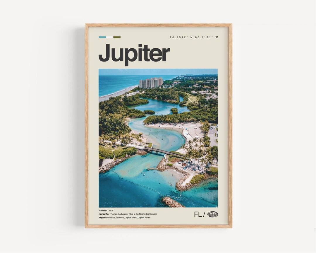 Jupiter Print Florida, Jupiter Wall Art, Jupiter Poster, Jupiter Photo ...