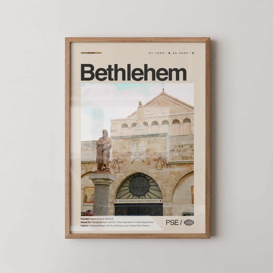 Bethlehem Print, Bethlehem Wall Art, Bethlehem Poster, Bethlehem Photo ...