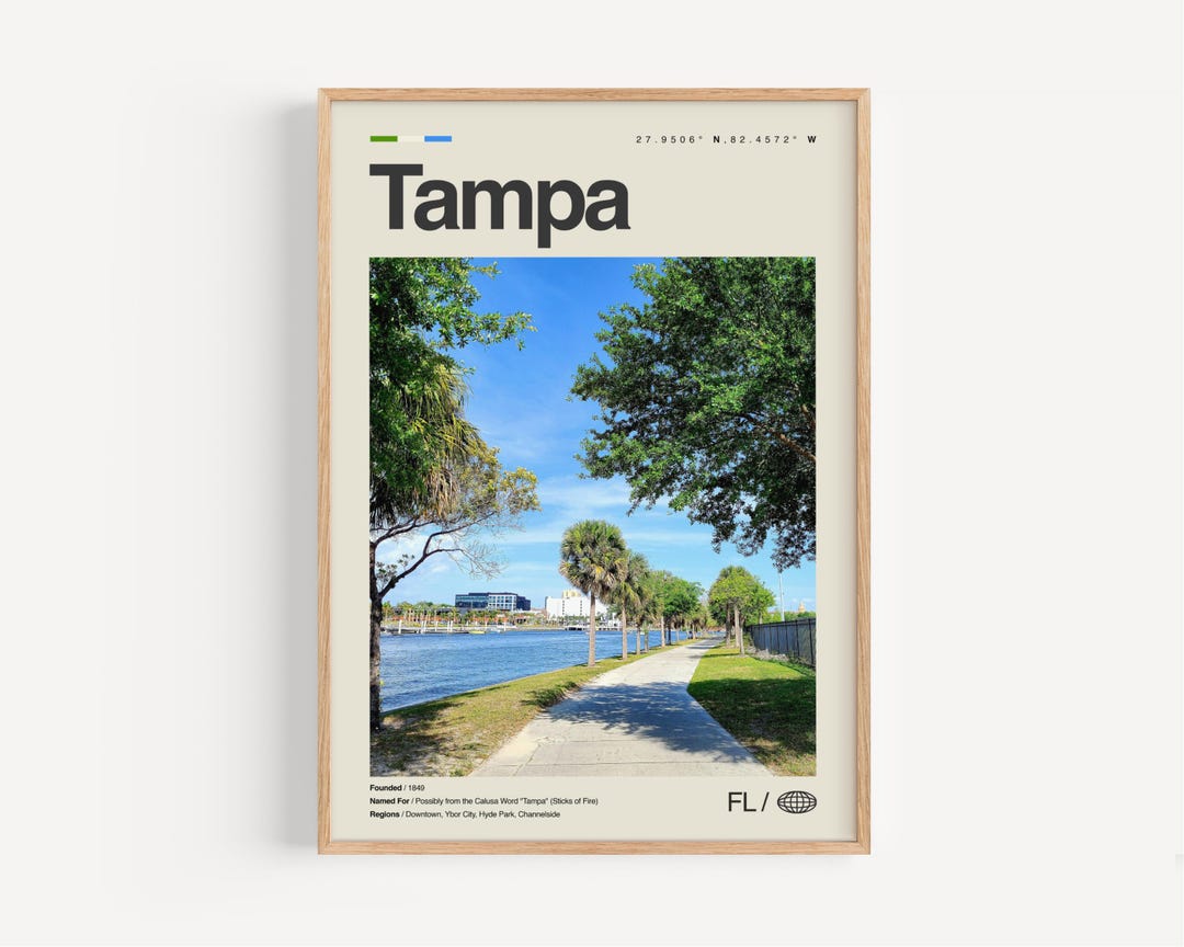 Tampa Print Florida, Tampa Wall Art, Tampa Poster, Tampa Photo ...