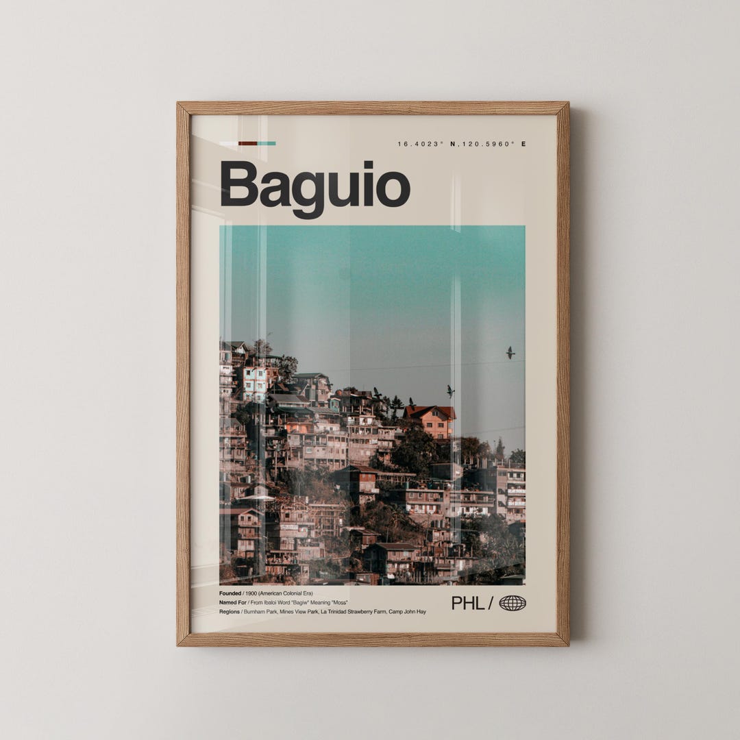 Baguio Print Philippines, Baguio Wall Art, Baguio Poster, Baguio Photo ...