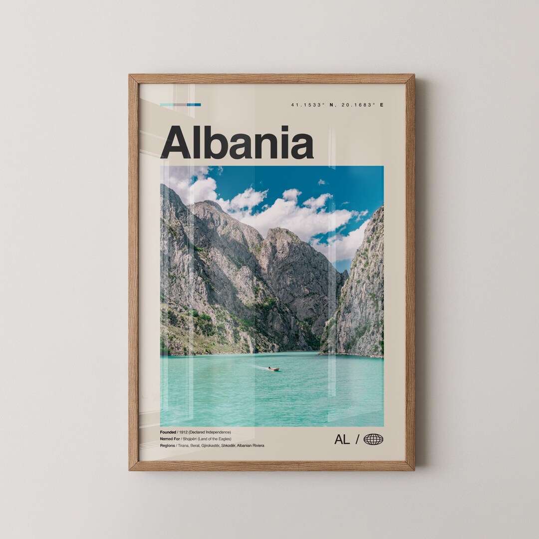 Albania Print No 2, Albania Wall Art, Albania Poster, Albania Photo ...