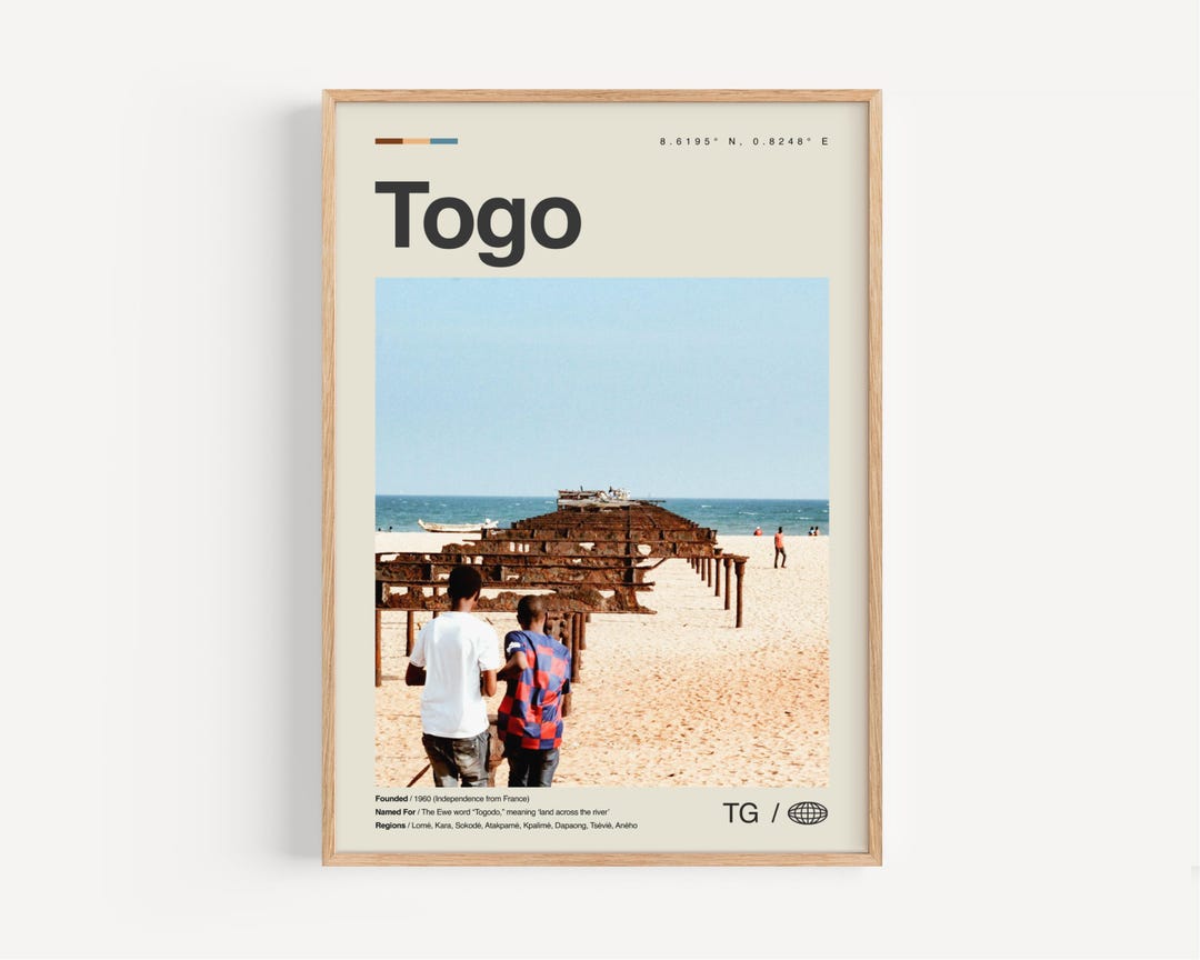 Togo Print Black and White, Togo Wall Art, Togo Poster, Togo Photo ...