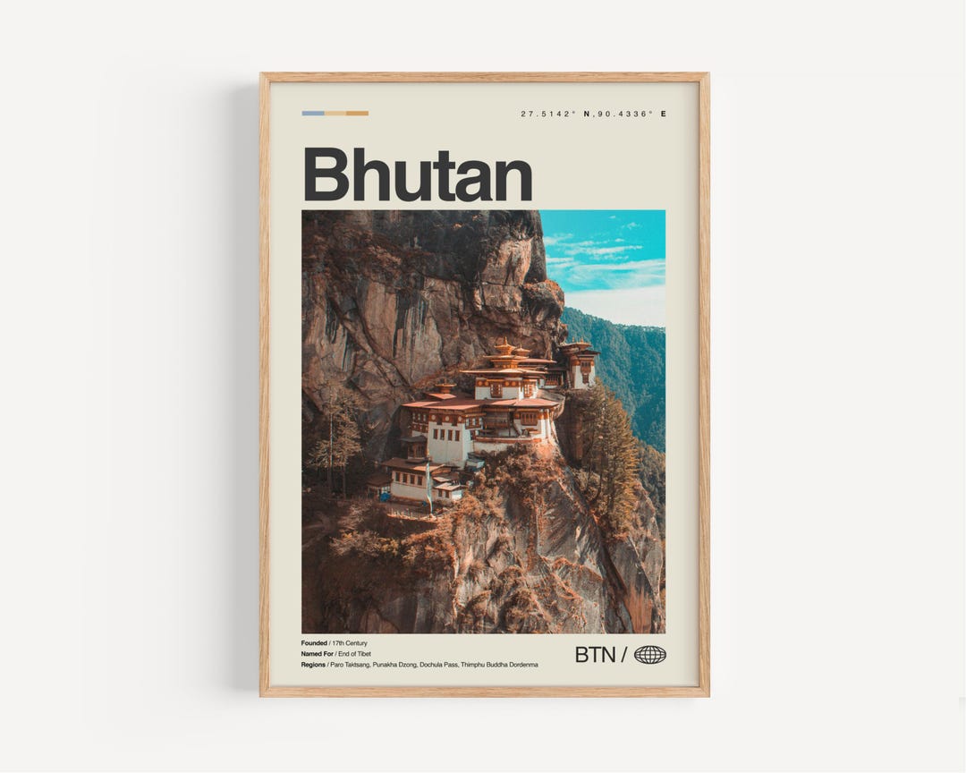 Bhutan Print Bhutan, Bhutan Wall Art, Bhutan Poster, Bhutan Photo ...