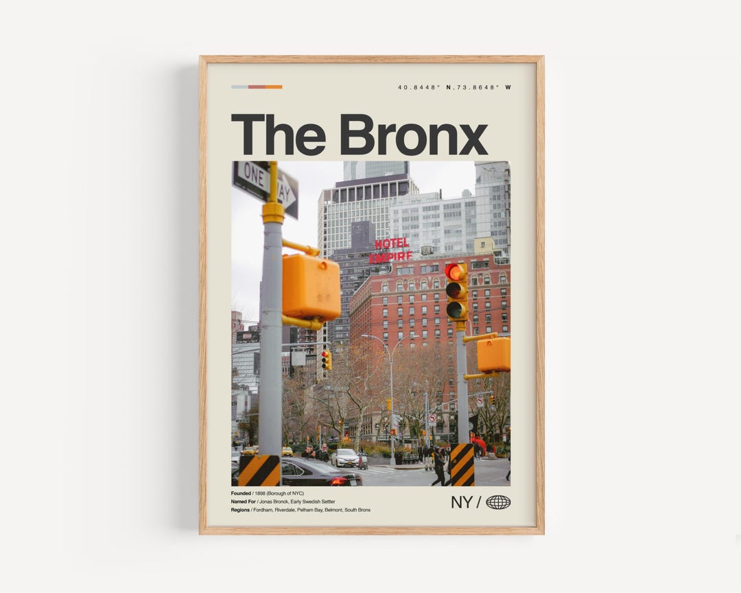 The Bronx Print New York, the Bronx Wall Art, the Bronx Poster, the ...