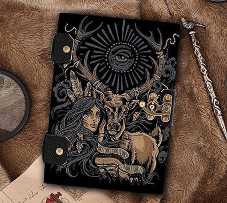 Handmade Printed Cardboard Writing Notebook Vintage Inspired Notebook ...