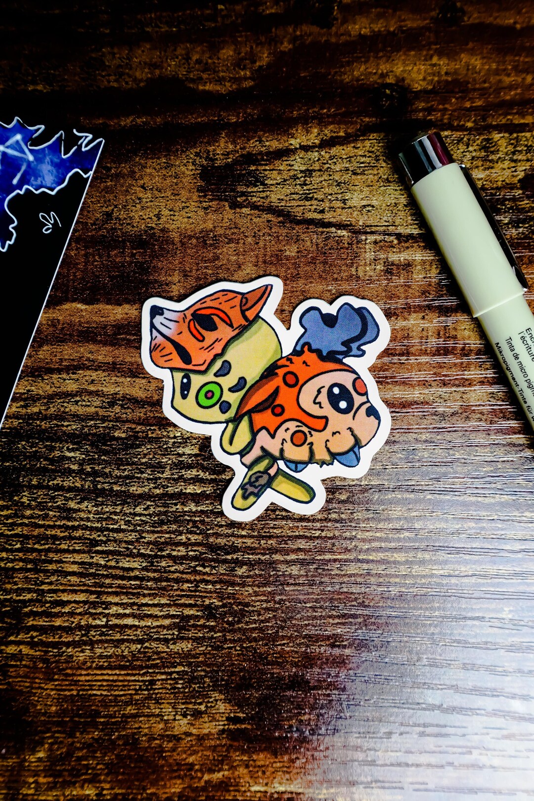 Fox Mask Inspired Chibi Character Running - Etsy