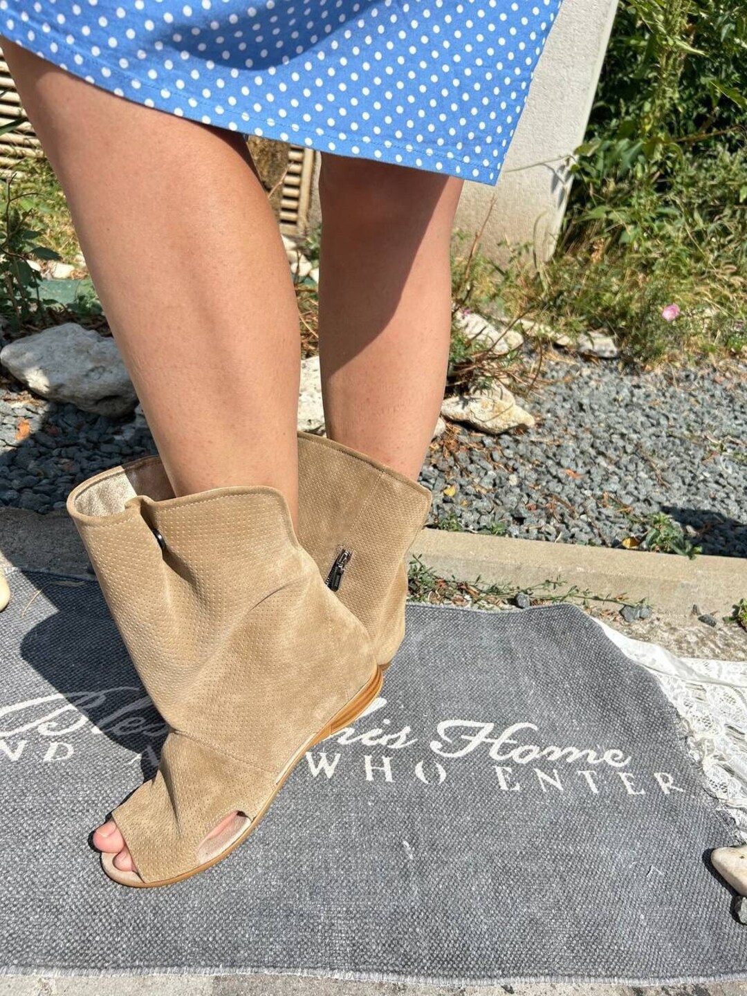 Women Genuine Leather Peep Toe Summer Sneakers Boots Cut Out Ankle Boots Gladiator Sandals Boots ...