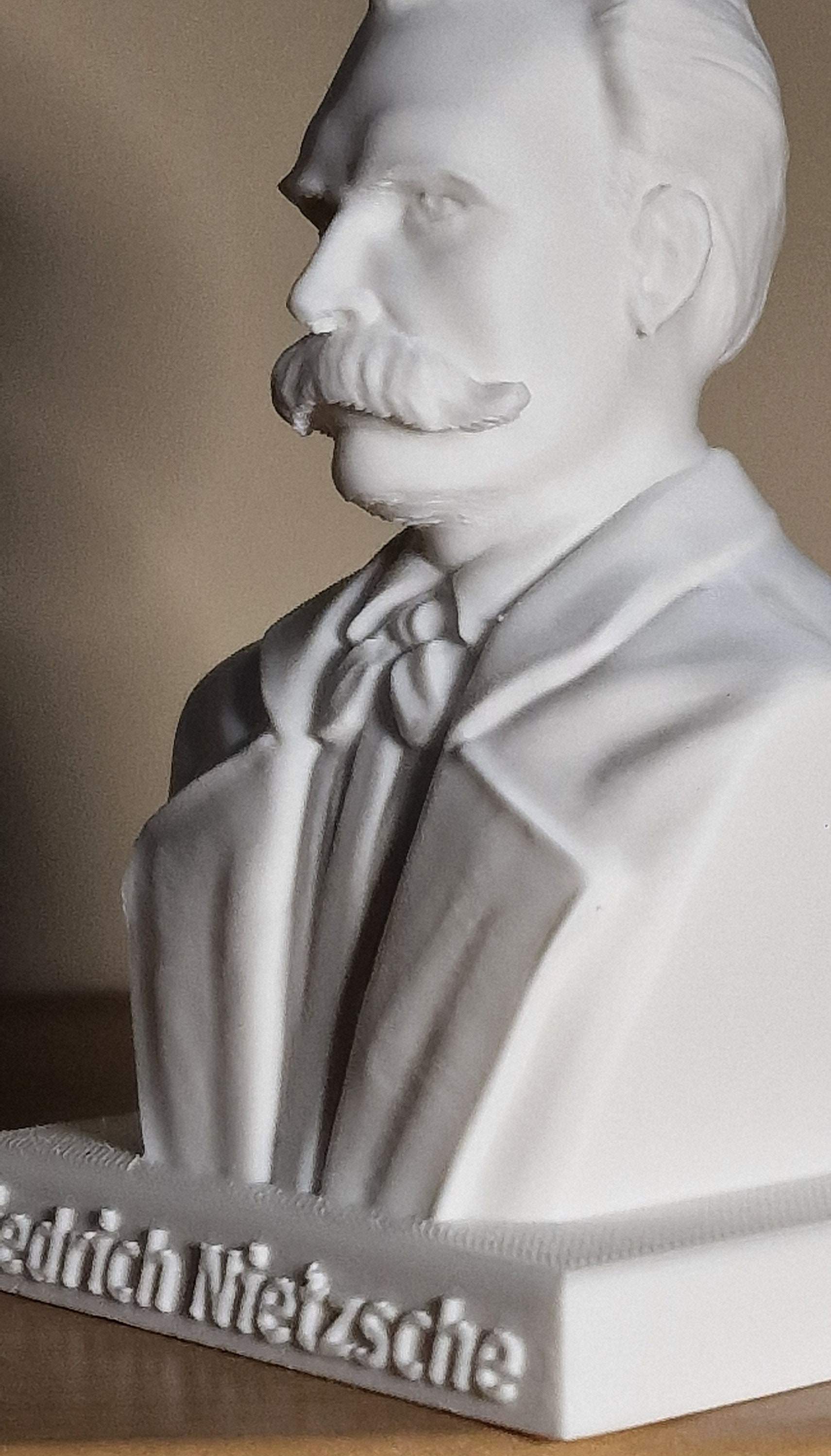 3D Printed Friedrich Nietzsche Bust – Philosopher Statue for Home ...