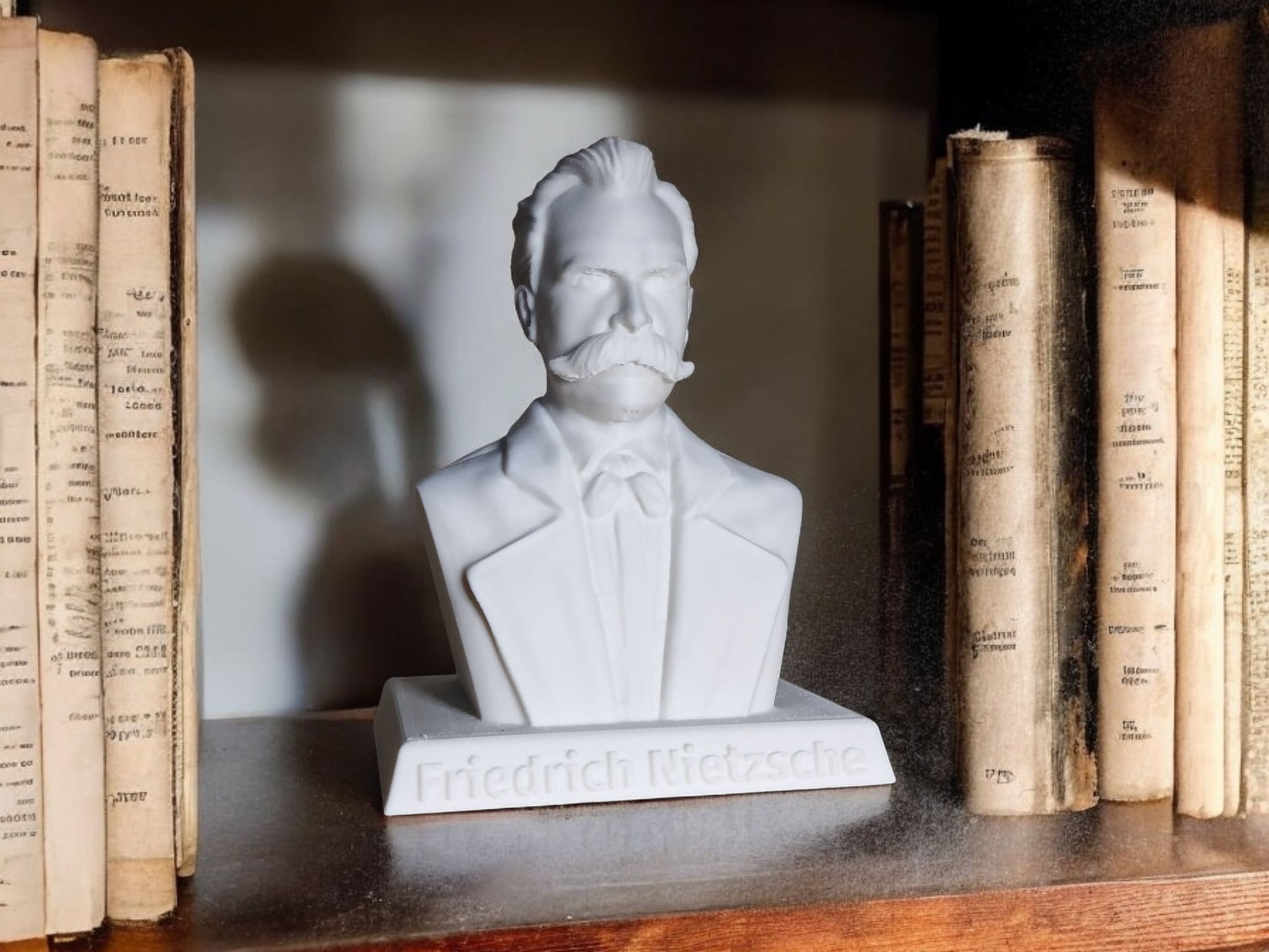 3D Printed Friedrich Nietzsche Bust – Philosopher Statue for Home ...