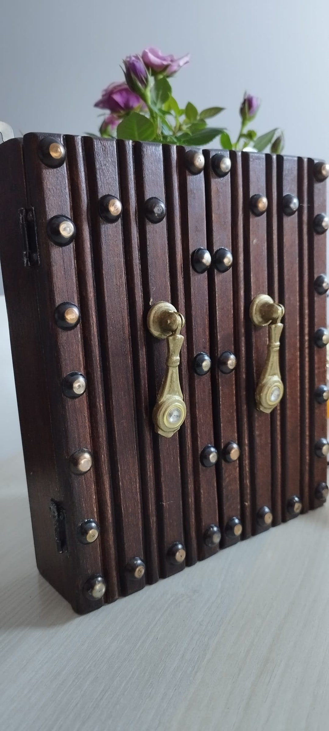 Wooden Key Box Wall Key Cabinet Key Holder Box Key Storage - Etsy