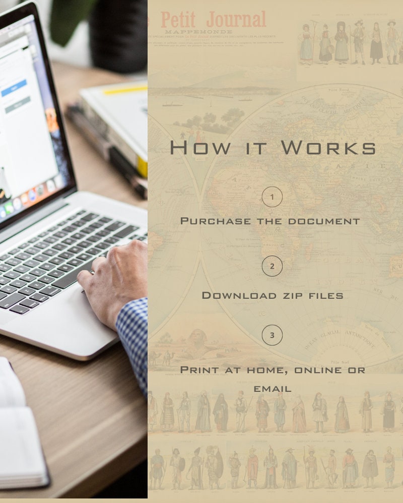 Vintage World Maps Scrapbook Paper Set / Antique Atlas Pages and Travel ...