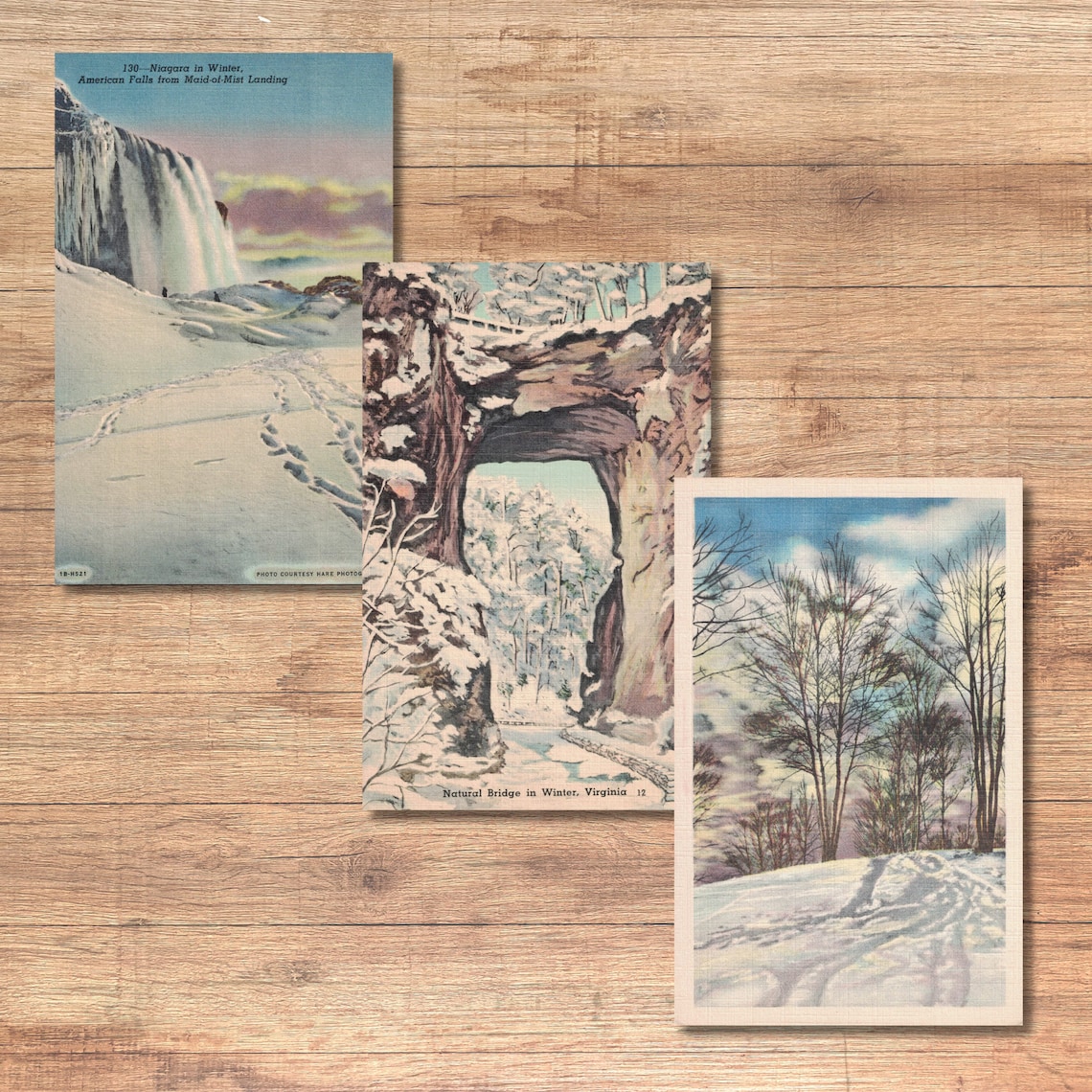Vintage Winter Postcards / Postcards / Christmas Printable / Junk ...
