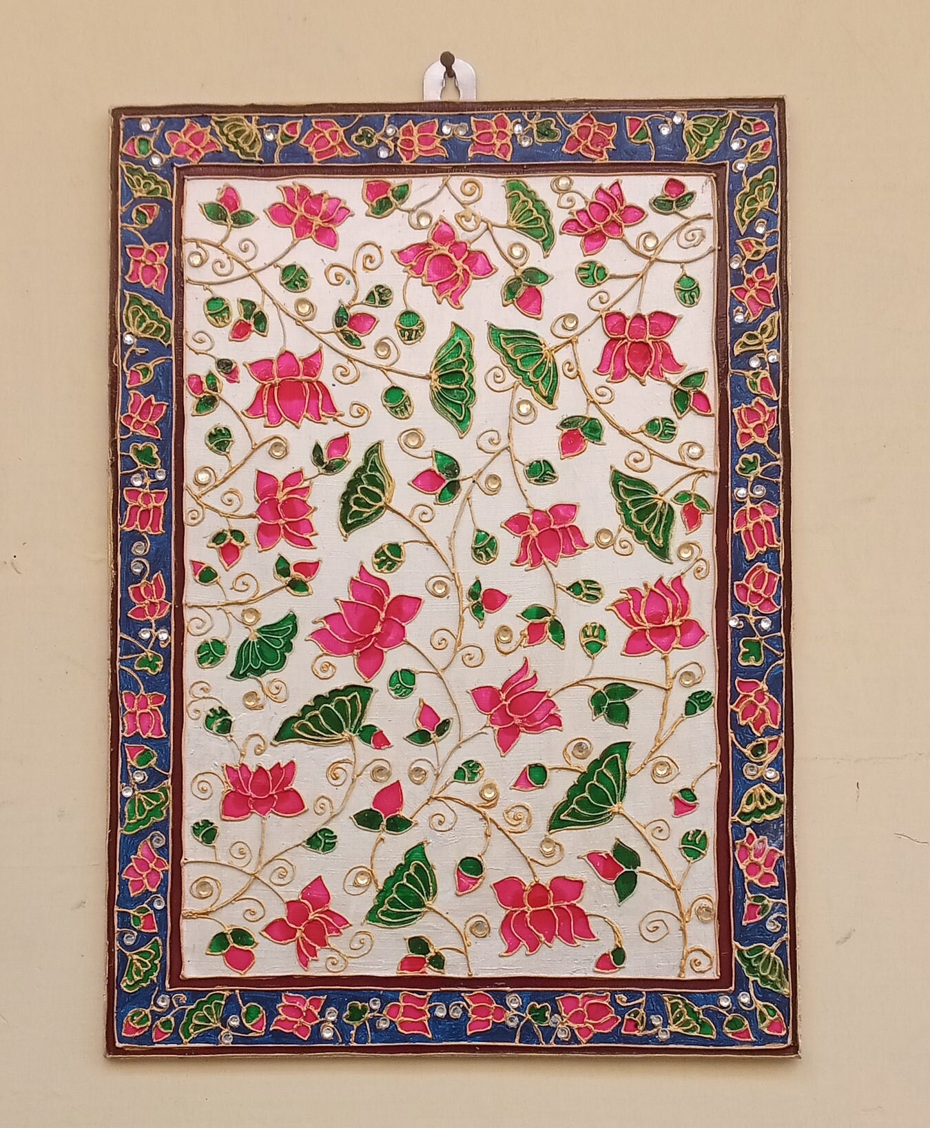 Handmade Meenakari Art Wall Hanging.its an Indian Folk Art. - Etsy
