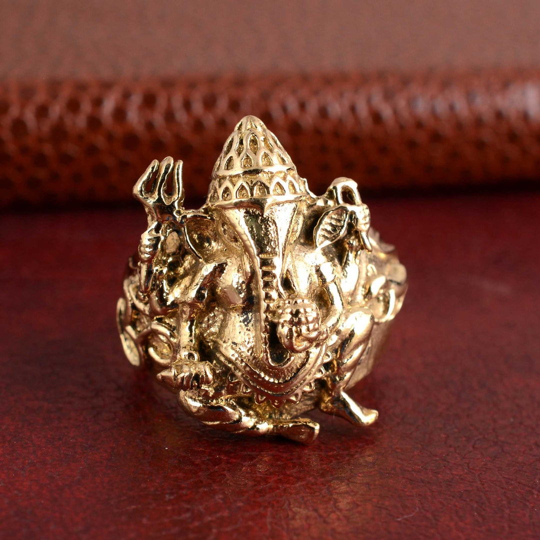 Lord Ganesha-ganesha Ring-elephant Ring Gold-ganesh Ring-om Rings for ...