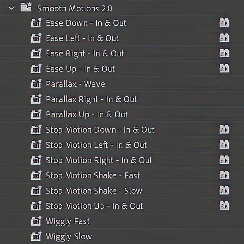 V2.0 Smooth Motion Presets for Premiere Pro - Etsy