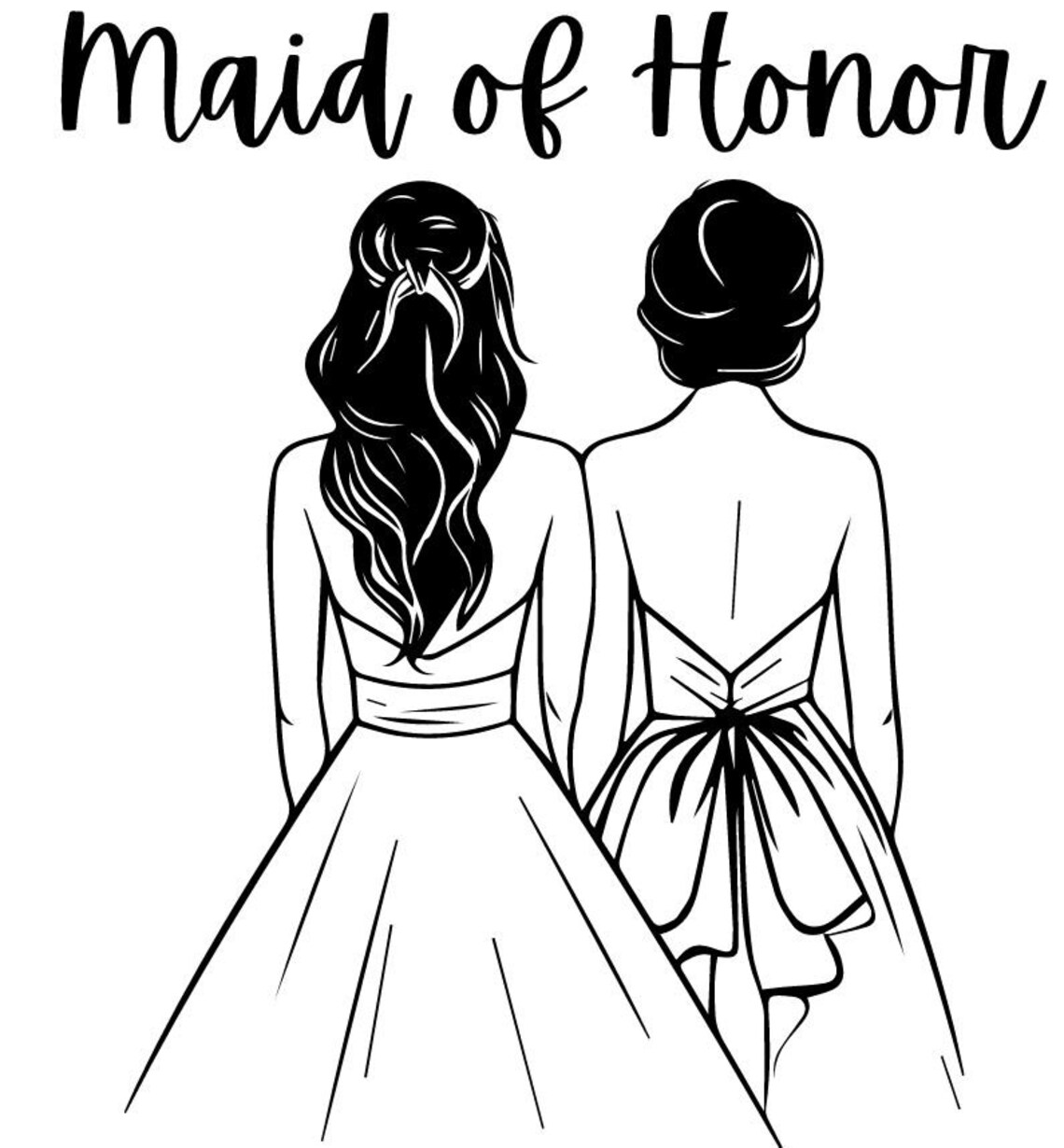 Wedding SVG Package - Bride, Maid of Honor, Bridesmaid - Etsy