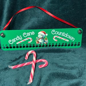 Candy Cane Advent Calendar Christmas Countdown - Etsy UK