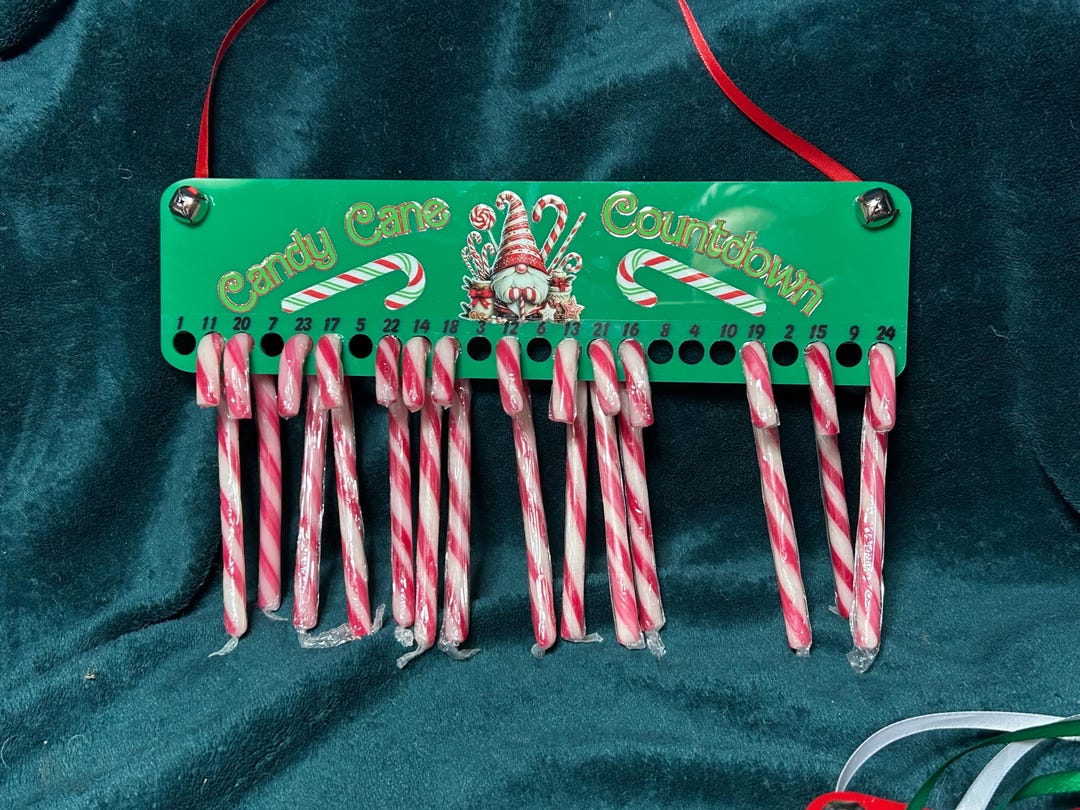 Candy Cane Advent Calendar Christmas Countdown - Etsy UK