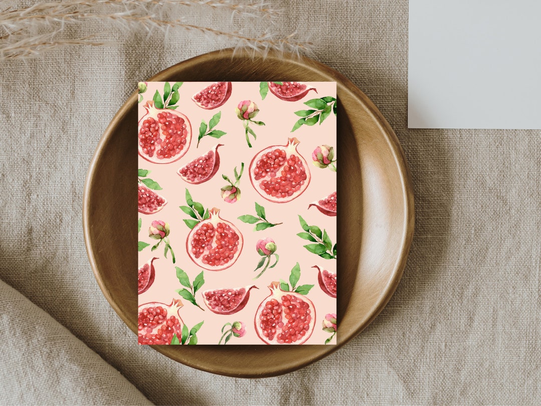 Pomegranate Greeting Card - Blank Greeting Card - Summer Greeting Card ...