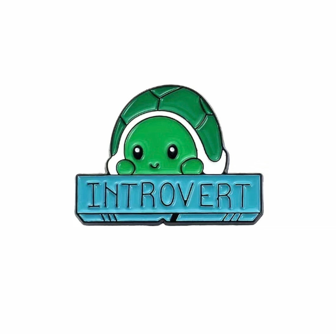 Introvert Turtle Tortoise Enamel Pin Badge - Etsy