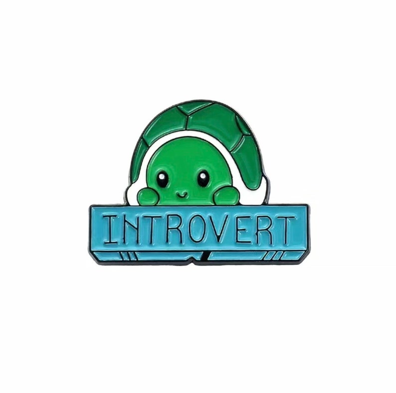 Introvert Turtle Tortoise Enamel Pin Badge - Etsy