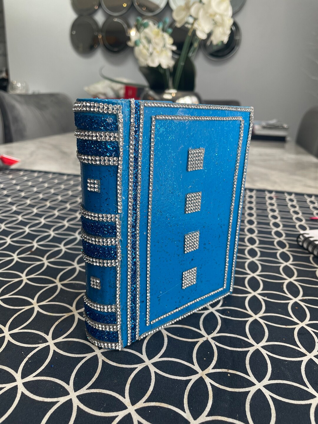 Mini Bling Storage Book Blue - Etsy