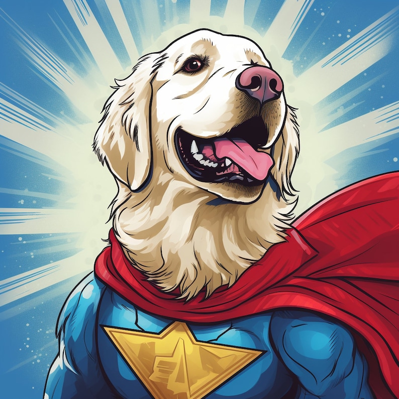 Custom Superhero Pet Portrait, * One Dog per Fee * Digital Only Comic ...