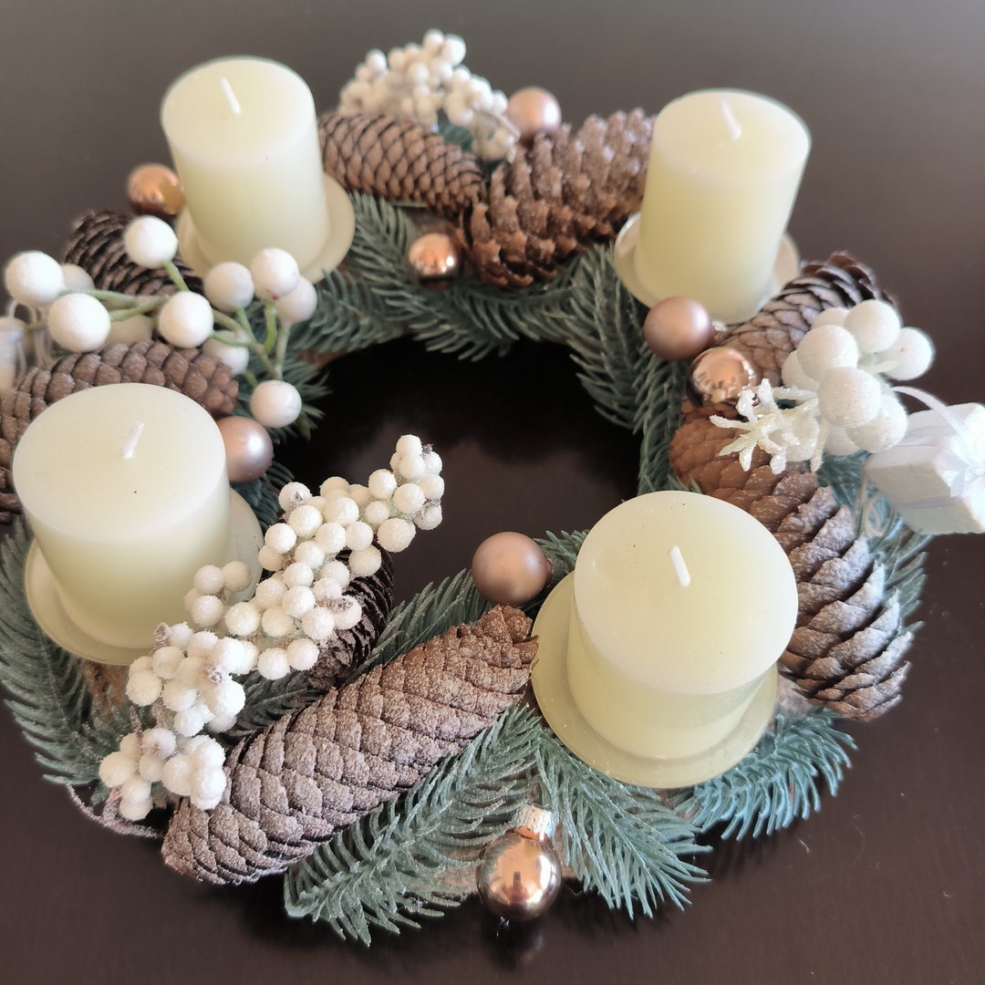 Adventkranz Christmas Arrangement, Advent Wreath, Table Christmas Decor ...