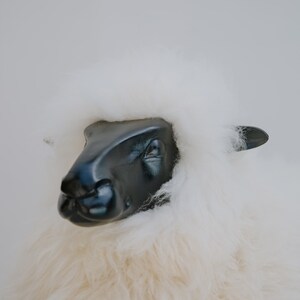 Lalanne Style Sheep Chair.luxurious Fluffy Sheepskin Stool: Soft and ...
