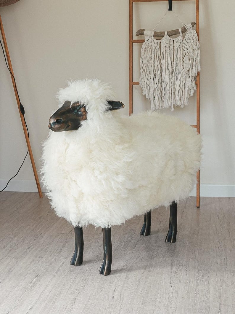Custom Lalanne Style Sheep Chair: Luxurious Sheepskin Stool - Etsy