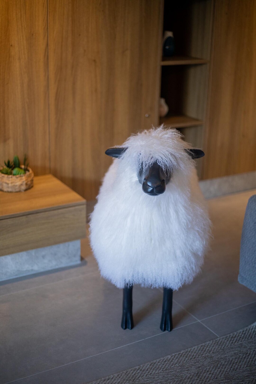 Lalanne Style Sheep Statue Chair: Handcrafted Sheepskin & Wood - Etsy