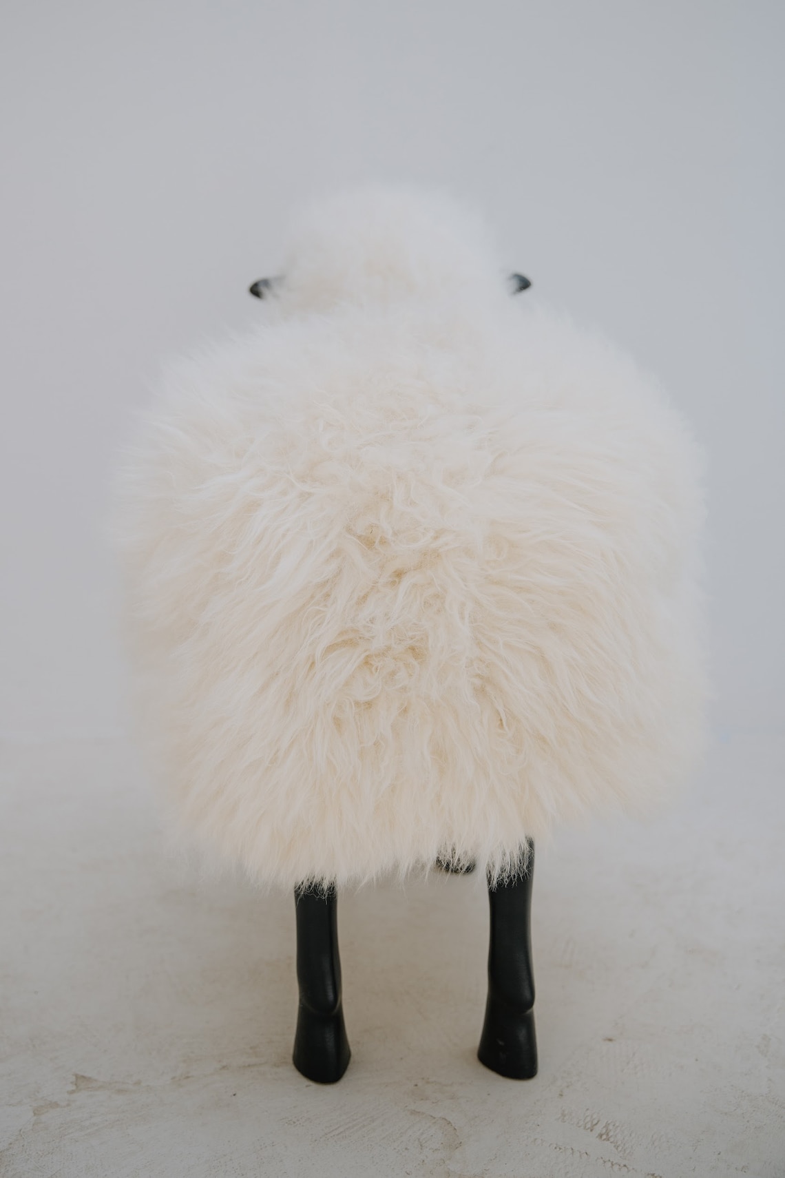 Lalanne Style Sheep Chair.luxurious Mouton Sheepskin Stool: Soft and ...