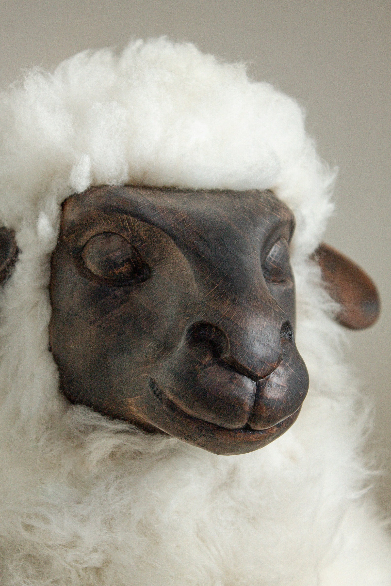 Lalanne Style Sheep Chair: Natural Sheepskin & Beech Wood - Etsy