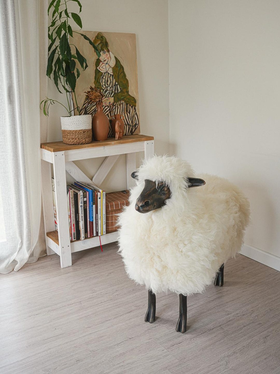 Custom Lalanne Style Sheep Chair: Luxurious Sheepskin Stool - Etsy